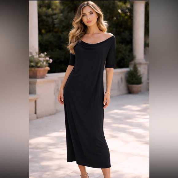 Peruvian Connection | Dresses | Peruvian Connection Black Knit Low ...